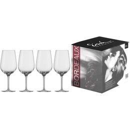 EISCH GERMANY Rotweinglas &raquo;Vinezza&laquo; (Bordeauxglas), Bleifrei, 655 ml, 4-teilig transparent
