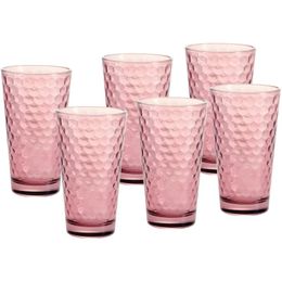 Ritzenhoff & Breker RITZENHOFF & BREKER Longdrinkglas &raquo;Favo&laquo; 6er Set, je 350 ml berry