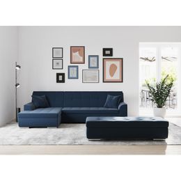 DOMO collection Ecksofa »Treviso viele Bezüge, auch in Cord, L-Form, B/T/H: 267/80/83 cm« wahlweise mit Bettfunktion, incl. Zierkissen, hochwertige...
