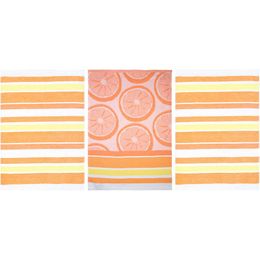 stuco Geschirrtuch &raquo;Summer Fruits Orange&laquo; Jacquardgewebe orange/bunt Obermaterial: 100% Baumwolle 0