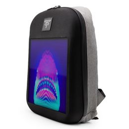 Hyrican Laptoprucksack »Striker Game Bag JUMPER Gaming Rucksack, App gesteuerte RBG-LEDs« schwarz App gesteuertes RGB-LED Panel 24x24cm mit 64x64...