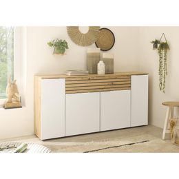 HBZ-MEBLE HBZ Sideboard »BZ 5110 Wohnzimmerschrank, BxHxT 177x85x37 cm« 1 Stk. tlg. Wohnzimmerschrank mit 4 Türen, 1 Schubkasten, 4 Einlegeböden artisan...