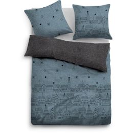 Tom Tailor HOME Wendebettwäsche »Nathan in Gr. 135x200, 155x220 oder 200x200 cm« 2 Stk. tlg. Flanell kuschelig warm im Winter, Bettwäsche mit...