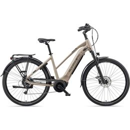 Ruhrwerk &raquo;MT800 Damen&laquo; 8 Gang Shimano Acera Schaltwerk Kettenschaltung Mittelmotor 250 W Pedelec, Elektrofahrrad f&uuml;r Damen graubeige+schwarz