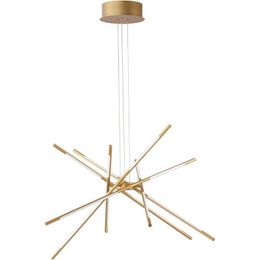 NOVA LUCE LED-H&auml;ngeleuchte &raquo;RACCIO&laquo; LED-Modul 1 Stk. Warmwei&szlig; Mit Leuchtmittel; Fernbedienung; Dimmbar Gold