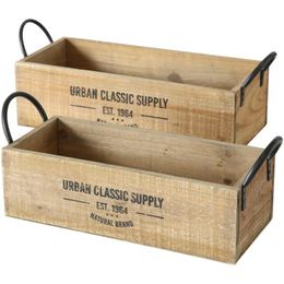 Boltze Aufbewahrungsbox »Box Supply, 2 tlg., Set 2« natur