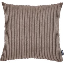 done. Dekokissen &raquo;Zoom&laquo; Kissenh&uuml;lle aus modernem Cordstoff braun Obermaterial: 92% Polyester, 8% Nylon
