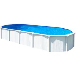 KWAD Ovalpool &raquo;Green line Evolution&laquo; 6, 1x3, 7x1, 32 wei&szlig; Folie in blau, sand oder grau erh&auml;ltlich wei&szlig;, Innenfarbe: blau &Oslash;/B/H/L: Breite 370 cm x...