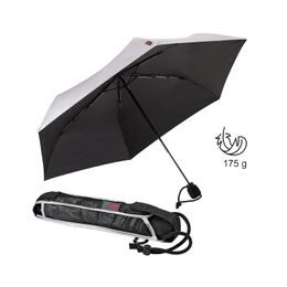 Euroschirm Taschenregenschirm »light trek ultra, silber« besonders leicht, kompakte Größe und mit UV-Schutz 50+ silberfarben