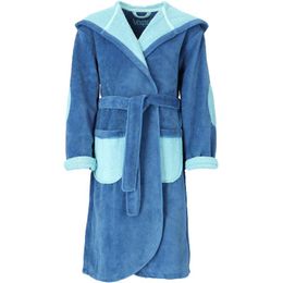 Vossen Kinderbademantel »Momo« 1 Stk. tlg., für Mädchen & Jungen, mit Kapuze sailor blue 146/152 Länge: 96 cm kuscheliger Kinderbademantel in...