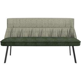 ByLiving Polsterbank &raquo;California&laquo; 1 Stk. tlg. 180 cm Bank, Webstoff und Vintage Samt mit gem&uuml;tlicher Nosaqfederung Gr&uuml;n + schwarz Zeitlos: Das...