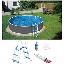 my POOL BWT Rundpool Inkl. Akku-Bodensauger BWT BC 02 grau