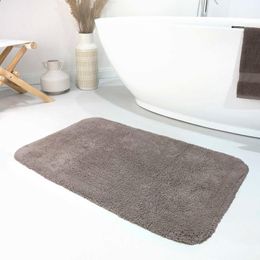 Wecon home Basics Badematte &raquo;Ole WB-2721&laquo; H&ouml;he 20 mm fu&szlig;bodenheizungsgeeignet 100% Baumwollflor, waschbar, einfarbig, Badezimmerteppich grau Baumwolle