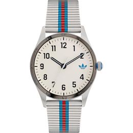 adidas originals Quarzuhr »CODE FOUR« Armbanduhr, Damenuhr, Herrenuhr, unisex, analog, Edelstahlarmband silberfarben Moderne Armbanduhr für Sie & Ihn