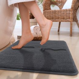 Paco Home Badematte &raquo;Corby 255, Memory-Schaum Effekt&laquo; H&ouml;he 13 mm rutschhemmend beschichtet fu&szlig;bodenheizungsgeeignet Badteppich, Uni Farben grau Polyester