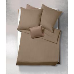 Fleuresse Bettwäsche »Linz« 2 Stk. tlg. Halbleinen, 50% Baumwolle, 50% Leinen, 135x200, 155x220, 200x200cm taupe Obermaterial: 100% Baumwolle B/L:...