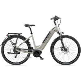 Ruhrwerk &raquo;MC800&laquo; 8 Gang Shimano Acera Schaltwerk Kettenschaltung Mittelmotor 250 W Pedelec, Elektrofahrrad f&uuml;r Damen u. Herren seidengrau+schwarz