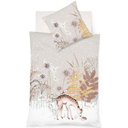 Fleuresse Bettwäsche »Aspen 4372« 2 Stk. tlg. Feinbiber, Baumwolle, in Gr. 135x200, 155x220, 200x200cm natur Obermaterial: 100% Baumwolle B/L: 135...