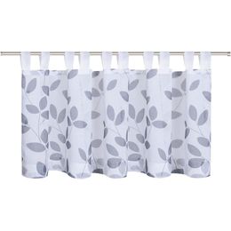 GERSTER Scheibengardine &raquo;Fay&laquo; Schlaufen 1 Stk. tlg. HxB: 50x140, mit modernem Druckdesign anthrazit Obermaterial: 100% Polyester 50 cm