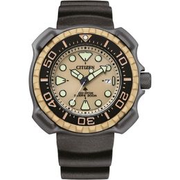 Citizen Taucheruhr »Promaster Diver« Armbanduhr, Herrenuhr, Solar, bis 20 bar wasserdicht, Datum schwarz-beige Markante Taucheruhr für Herren