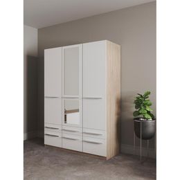 Priess Kleiderschrank »Schrank Garderobe Wäscheschrank Barcelona in 5 Breiten« viel Stauraum, geräumige Schubkästen, mit Spiegel, MADE IN GERMANY...