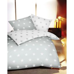 Kaeppel Wendebettw&auml;sche &raquo;Stars&laquo; 3 Stk. tlg. mit Sternen schiefer Obermaterial: 100% Baumwolle B/L: 200 cm x 200 cm