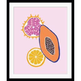 queence Bild &raquo;Jannis&laquo; Kunst Lebensmittel Obst Obst Bilder HD Premium Poster-Druck inkl. Holzrahmen Farbe Rahmen: schwarz + Farbe Bild(er):...