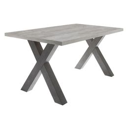 Mäusbacher MÄUSBACHER Esstisch »Mister, TOPSELLER!« OTTOS Choice, Gestell in X-Form Tischplatte: Beton-Optik