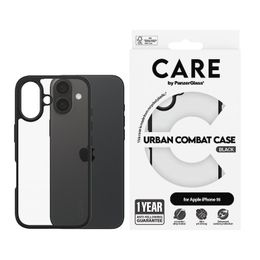 CARE BY PANZERGLASS Handyhülle »Urban Combat Case für Apple iPhone 16« Backcover, Schutzhülle, Handyschutzhülle, Case, Schutzcase, stoßfest...