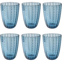 VILLA D'ESTE Gläser-Set »Kalahari Graublau« Wassergläser-Set, 6-teilig, Inhalt 300 ml graublau