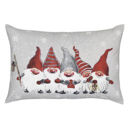 Dreams Kissenhülle »Wichtel, Weihnachtsdeko« Digitaldruck grau/rot/weiß/schwarz Obermaterial: 100% Polyester B/L: 40 cm x 60 cm