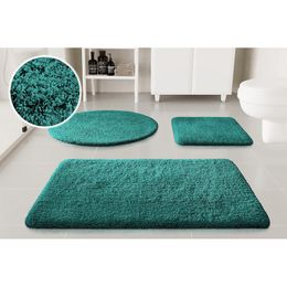 OTTO home Badematte &raquo;Kaarin&laquo; H&ouml;he 30 mm rutschhemmend beschichtet schnell trocknend Badteppich, getuftet, flauschig, hochflor, gro&szlig;e Farbauswahl blau 