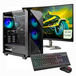 Hyrican Gaming-PC-Komplettsystem »Striker SET2465« 32 ′′ Intel Core i7 32 GB RAM 2.000 GB SSD Windows 11, inklusive 32" Curved Monitor Philips...