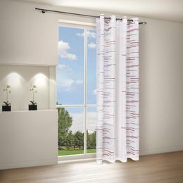 Happy Home Gardine &raquo;LORNA&laquo; &Ouml;sen 1 Stk. tlg. HxB: 245x140 rot Scherli, Polyester