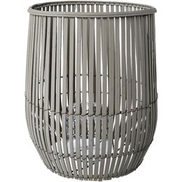 CREATIV HOME Windlicht &raquo;Kerzenhalter Bambus&laquo; H&ouml;he ca. 30 cm grau