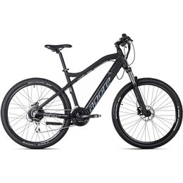 Adore »Enforce« 24 Gang Shimano Acera Schaltwerk Kettenschaltung Heckmotor 250 W Pedelec, Elektrofahrrad für Damen u. Herren, MTB schwarz+schwarz