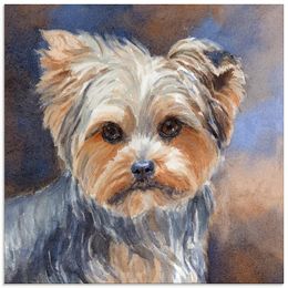Artland Glasbild &raquo;Sadie Belle Yorkshire Terrier&laquo; Haustiere 1 Stk. tlg. in verschiedenen Gr&ouml;&szlig;en Farbe Bild(er): braun