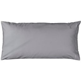 M&ouml;ve Kissenbezug &raquo; Luxery&laquo; mit elegantem Zierstick grau Satin, Obermaterial: 100% Baumwolle