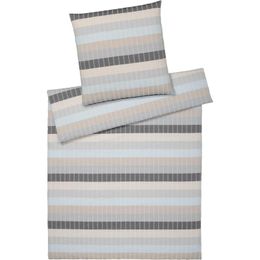 Elegante Bettw&auml;sche &raquo;Gotland&laquo; 2 Stk. tlg. angenehmes Hautgef&uuml;hl grau/sand Obermaterial: 100% Baumwolle B/L: 135 cm x 200 cm