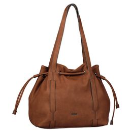 Gabor Shopper »Malu« aus weichem genarbtem Lederimitat mit raffinierten Cut-Outs cognac