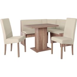 Inosign Eckbankgruppe »Hamburg K« Set, 4 Stk. tlg. (4-teilig) wildeichefarben/beige +
