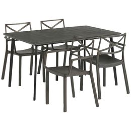 Best Garten-Essgruppe »Torino« 5 Stk. tlg. 5-tlg. Dining Gruppe Torino bronze bronze +