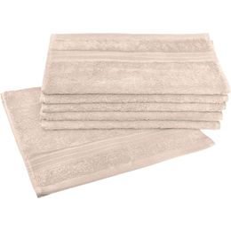 Dyckhoff G&auml;stehandt&uuml;cher &raquo;Siena&laquo; mit Bord&uuml;re champagner Obermaterial: 100% Baumwolle B/L: 30 cmx50 cm