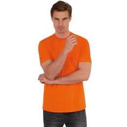 TRIGEMA T-Shirt »T-Shirt aus 100% Biobaumwolle« 1 Stk. tlg. mandarine-C2C M M BIO DELUXE-Single-Jersey