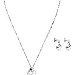 PURELEI Ohrring und Ketten Set »Schmuck Geschenk Edelstahl Mahina Club Seashore, 2404-MC-Seashore« (Set, 3 Stk. tlg.) mit Süßwasserzuchtperle...