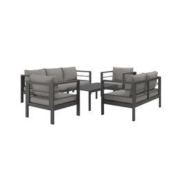 Konifera Gartenlounge-Set »»New Jersey«« Set, 1x 3er Sofa, 1x 2er Sofa, 2 Sessel, Tisch 62x110x41 cm, 19 Stk. tlg. inkl. Auflagen, Tischplatte aus...
