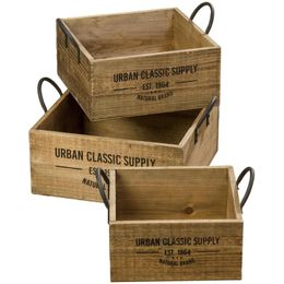 Boltze Aufbewahrungsbox »Box Supply, 3 tlg., Set 3« natur