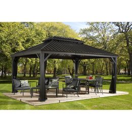 Sojag Pavillon &raquo;Gazebo Messina&laquo; BxT: 363x483 cm, inkl. Moskitonetze anthrazit