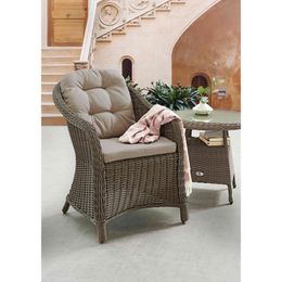 Destiny Gartensessel »KEY« Set, 2 Stk. tlg. Aluminium, Polyrattan, inkl. Auflagen taupe/beige/sand Obermaterial: 100% Polyester. Füllung: 100%...