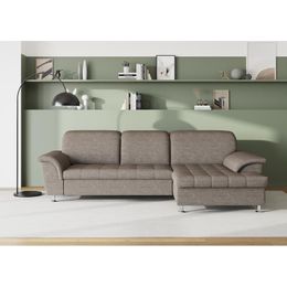 DOMO collection Ecksofa &raquo;Franzi Steppung im Sitzbereich B7T/H: 278/162/80 cm, L-Form&laquo; wahlweise mit Bettfunktion, Bettkasten und Kopfteilverstellung 